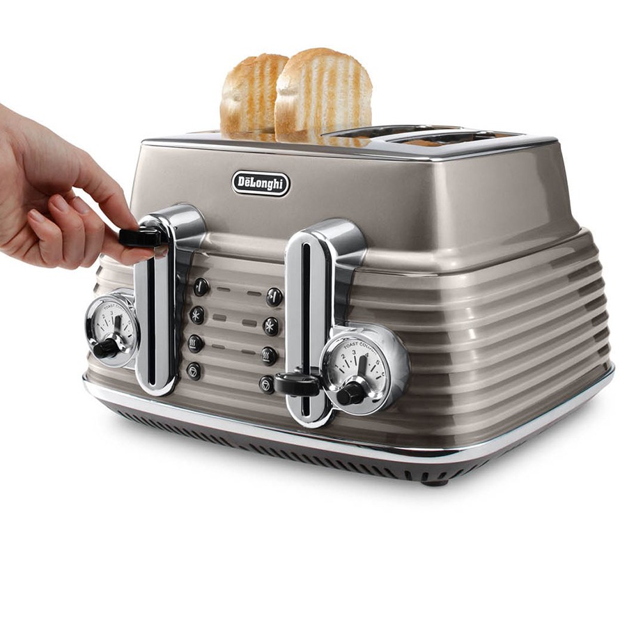 Delonghi Scultura Toaster, 4-Slot Beige, CTZS4003.BG - TV Sales & Home