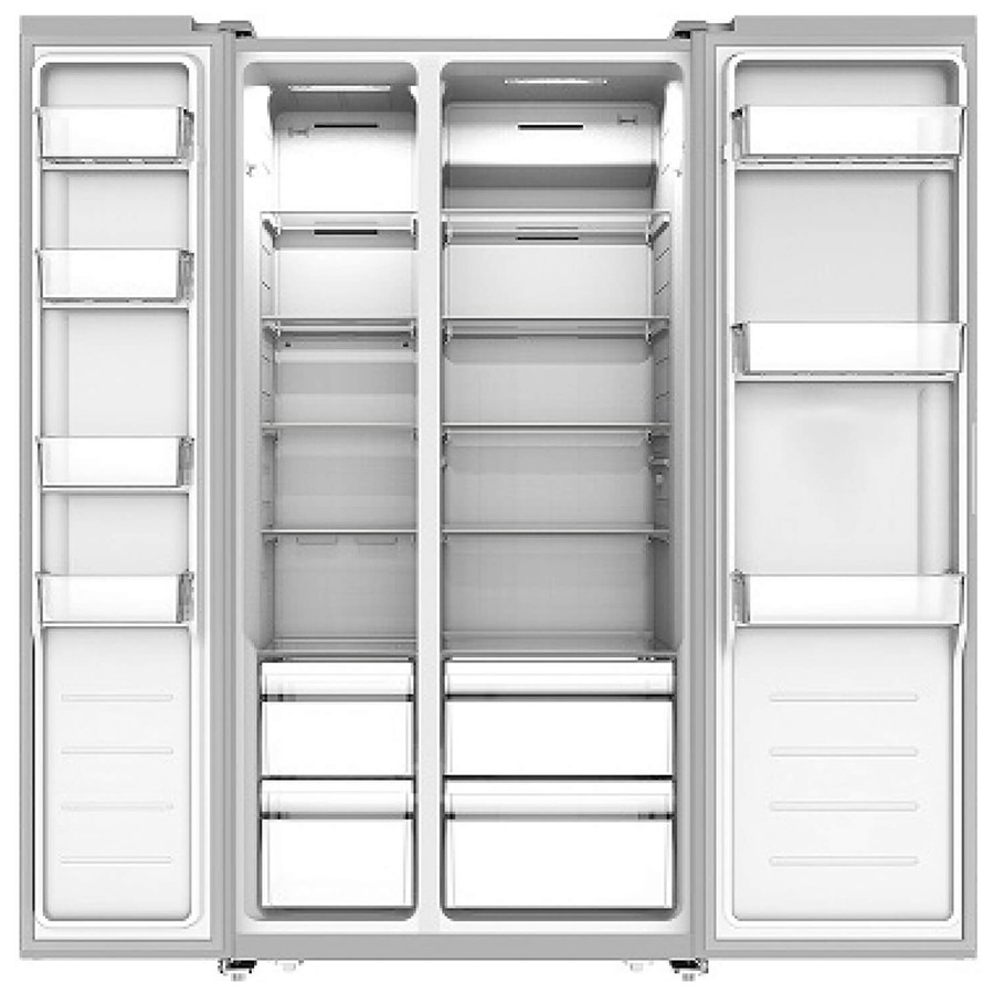Hisense 514L Side By Side Brushed Stainless Steel H670SIA - TV Sales & Home