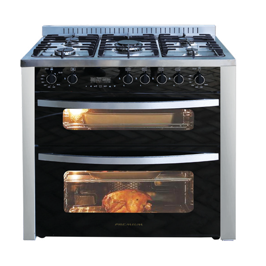 Unionaire 90cm Gas 5 Burner Double Oven Stainless Steel – TV Sales & Home